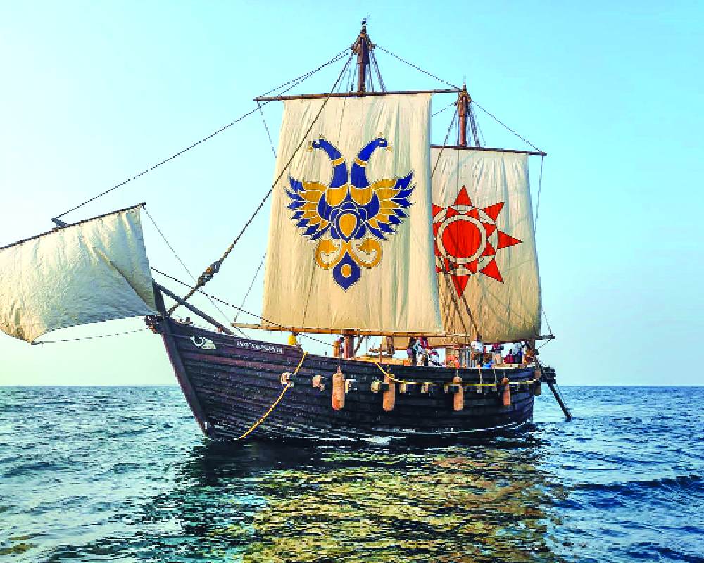 INSV Kaundinya Sets Sail on Maiden Overseas Voyage from Porbandar to ...